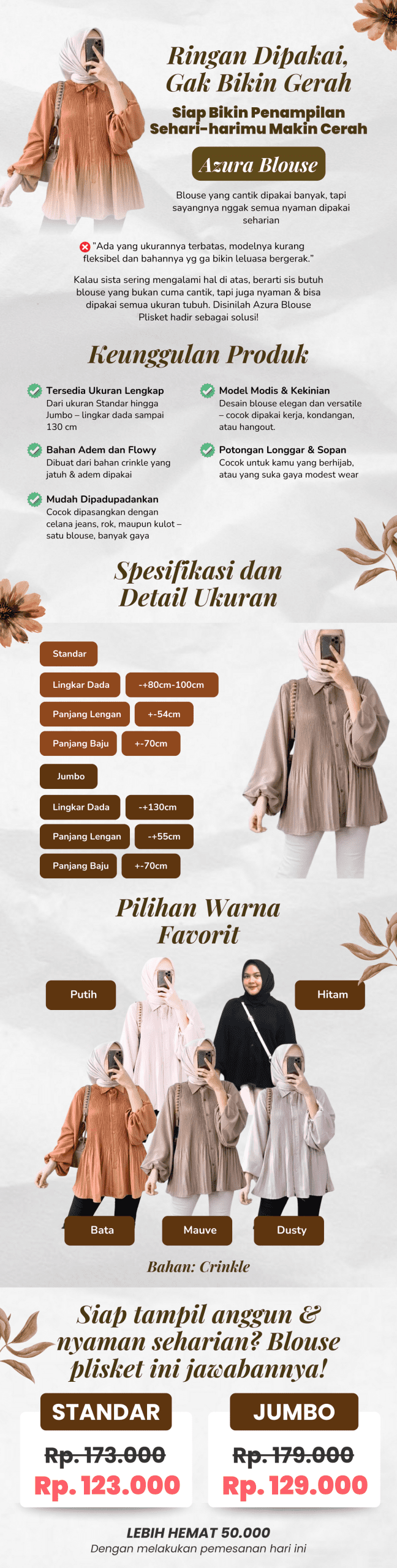 AZURA BLOUSE PLISKET (ABP) – ARSHEELA STORE